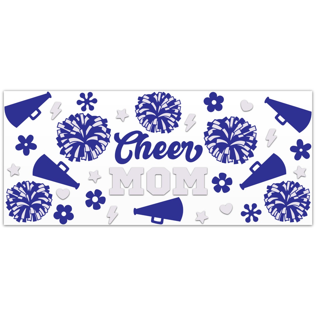 Cheer Mom Svg Libbey Glass Wrap Svg, Football Mom Svg Pom Pom 16oz ...