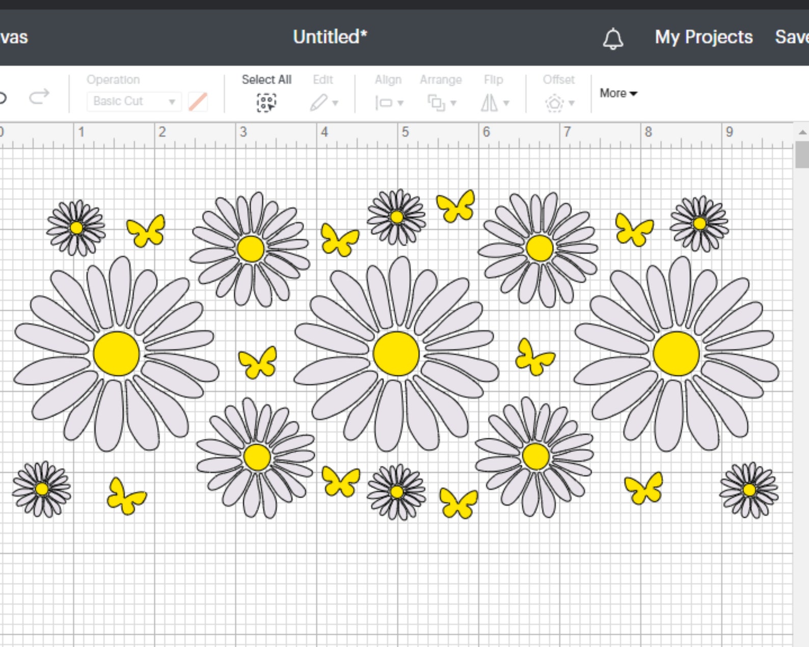 Daisy Svg Butterfly Libbey Glass Wrap Svg, Spring Summer Flower 16oz ...