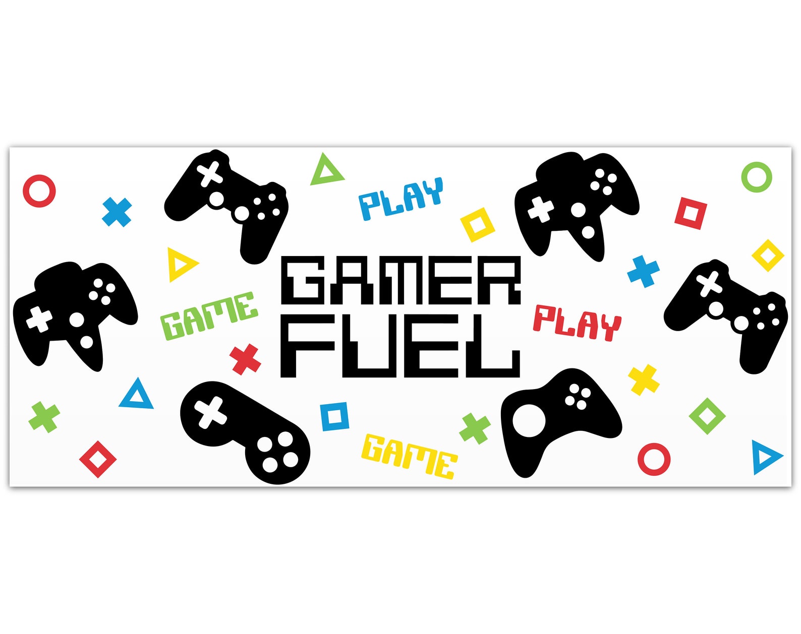 Gamer Fuel Svg Libbey Glass Wrap Svg, Video Game Svg Gaming 16oz Libby ...