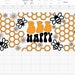 Bee Happy Svg Libbey Glass Wrap Svg, Daisy Honey Bee Svg 16oz Libby ...
