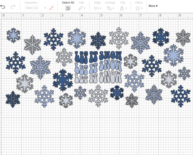 Snowflake SVG Libbey Glass Wrap Svg Let It Snow SVG Winter - Etsy