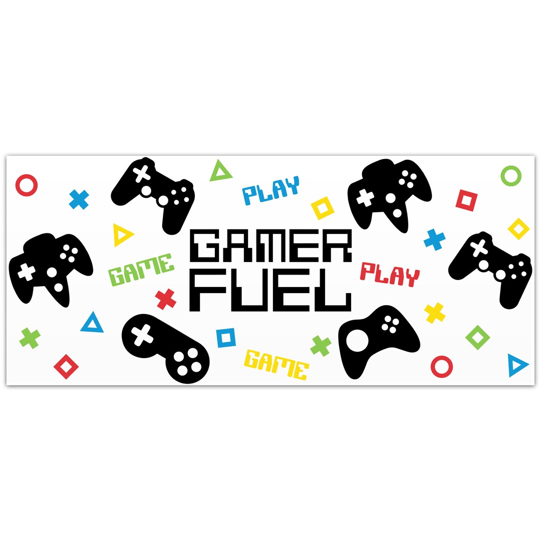 Gamer Fuel Svg Libbey Glass Wrap Svg, Video Game Svg Gaming 16oz Libby ...