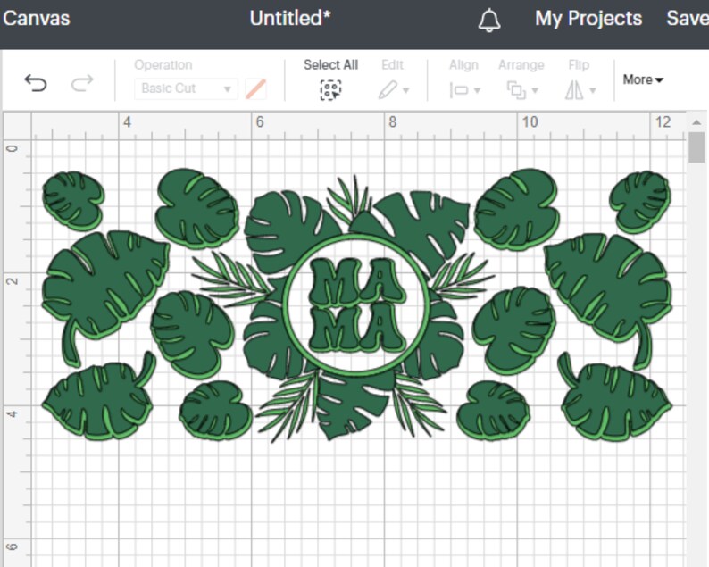 Mama Monstera SVG Libbey Glass Wrap Svg Mom Tropical Leaves - Etsy