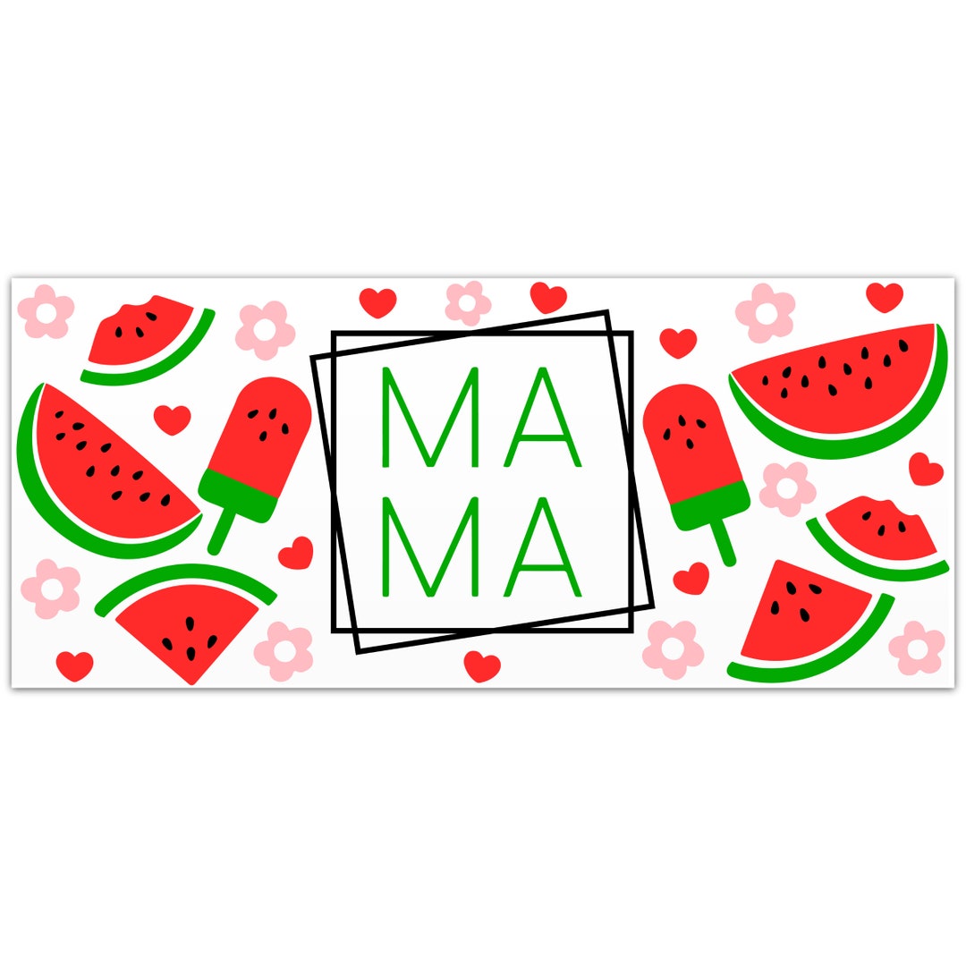 Mama Watermelon Svg Libbey Glass Wrap Svg, Summer Mom Life Svg Mothers ...