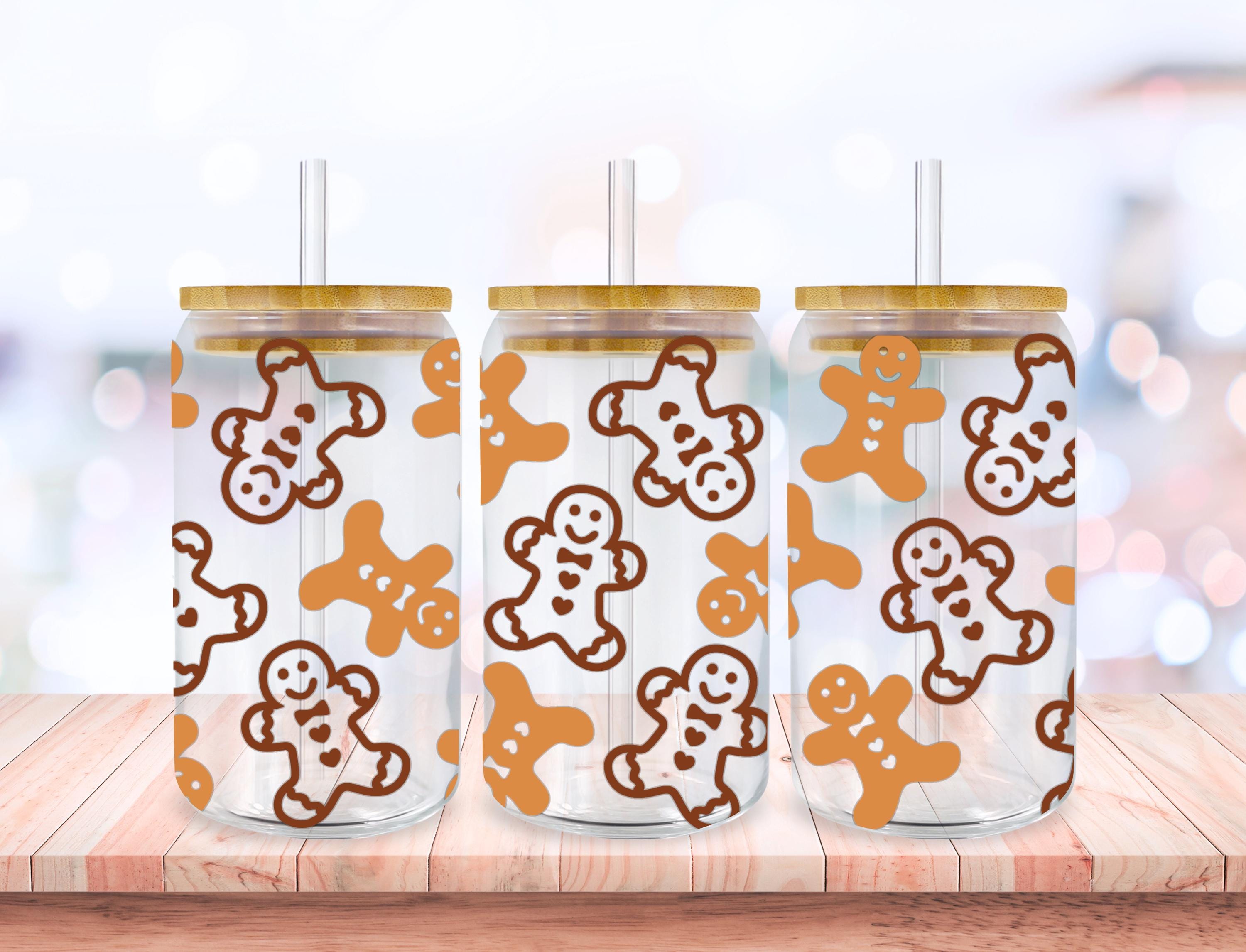 Gingerbread Man SVG 16oz Libbey Glass Wrap Svg, Funny Christmas Libby ...