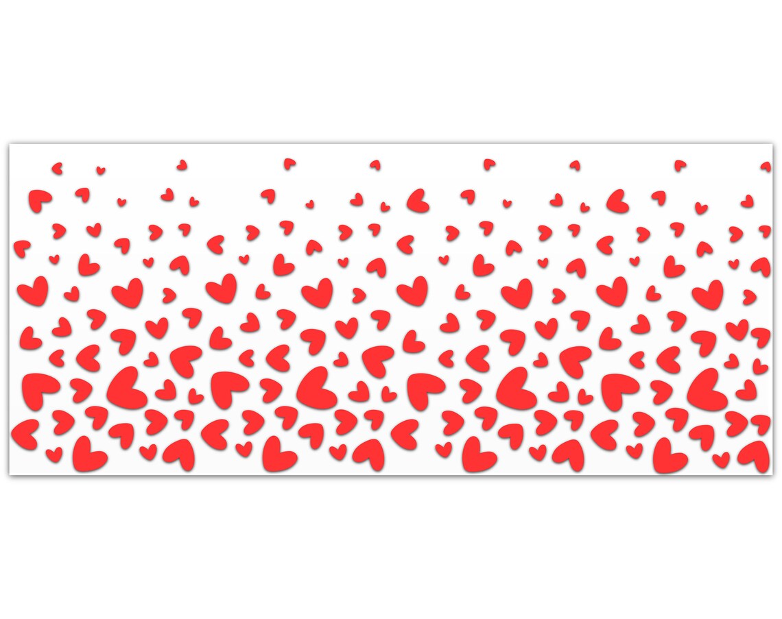 Falling Hearts Svg Libbey Glass Wrap Svg Valentines Day Svg - Etsy