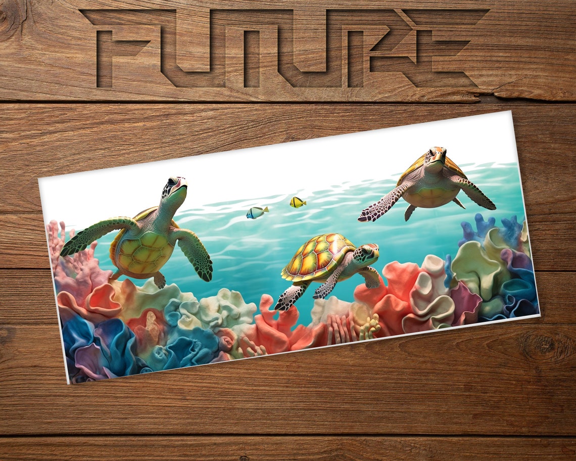 Sea Turtle Libbey Glass Can Tumbler Sublimation Designs Png, 16oz Beach ...