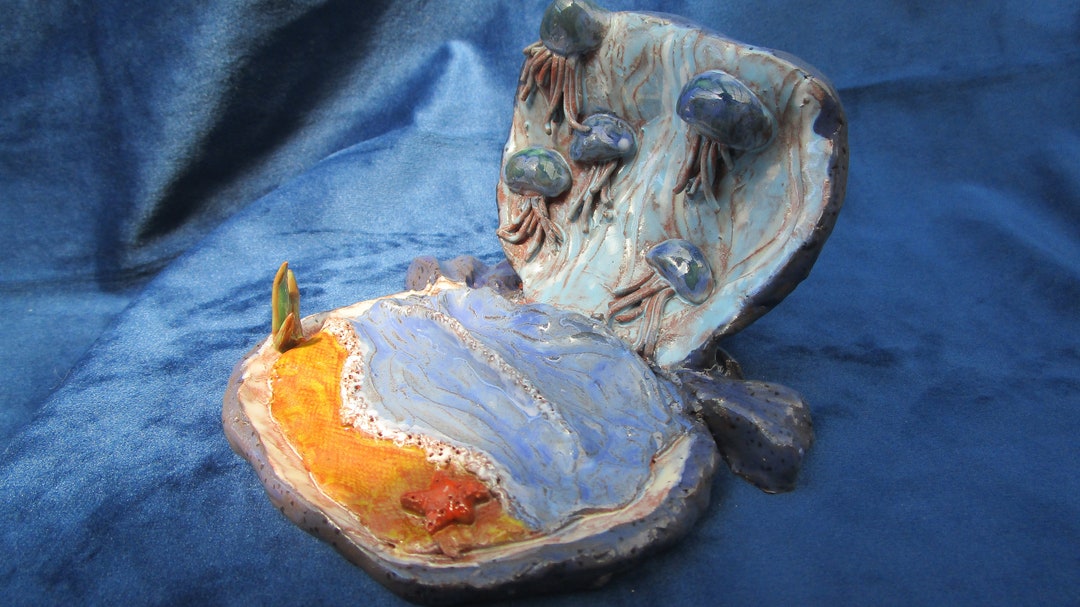 Jellyfish Beach Clam Ceramic Sculpture - Etsy