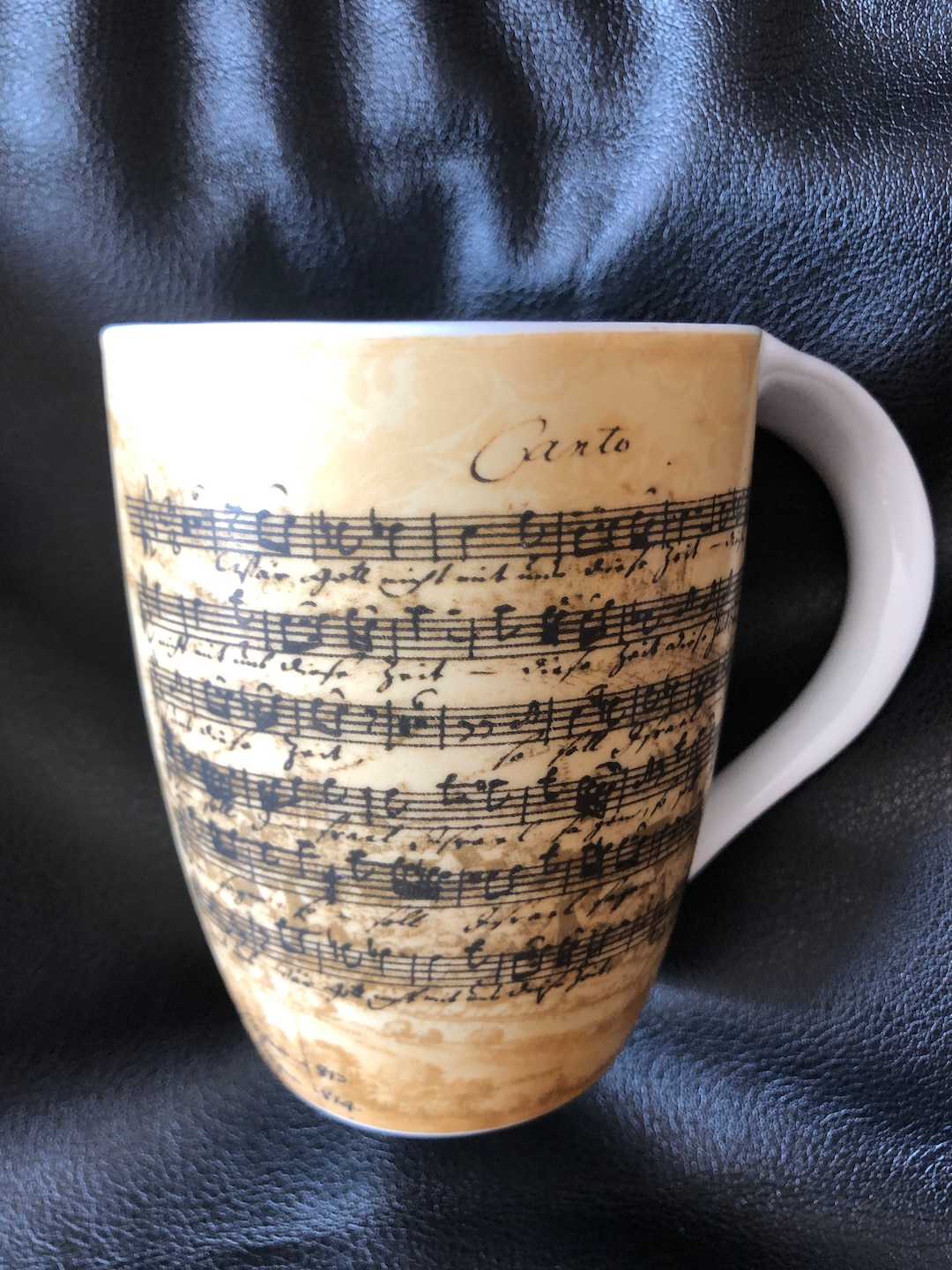 Designed Mugs for Music Lovers, Sheet Music Porcelain Mug, Bach, Mozart ...