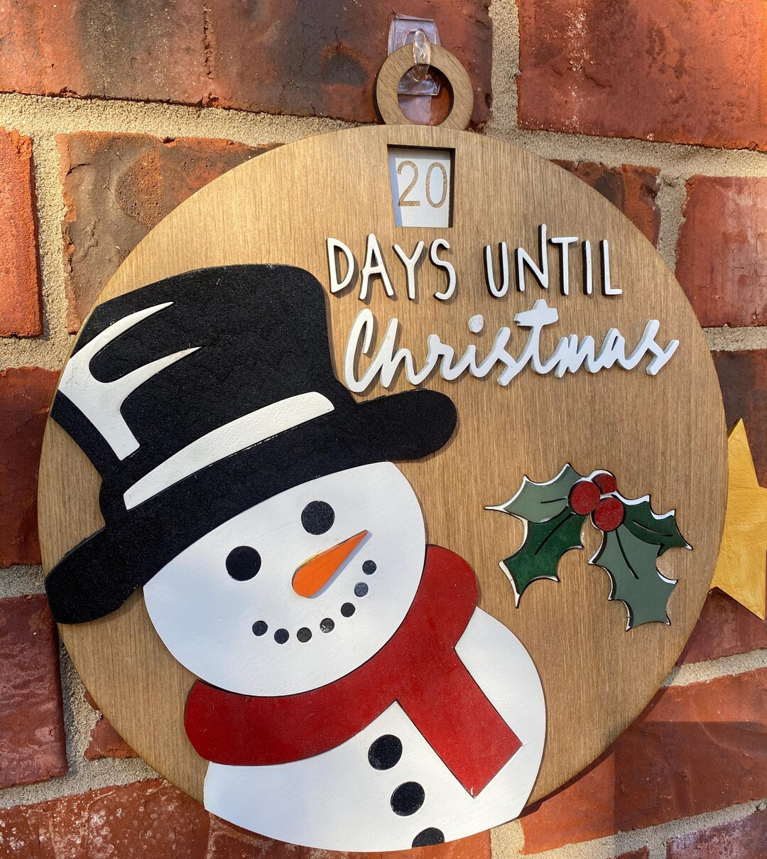 Christmas Countdown! Wooden Laser Engraved Christmas Countdown ...