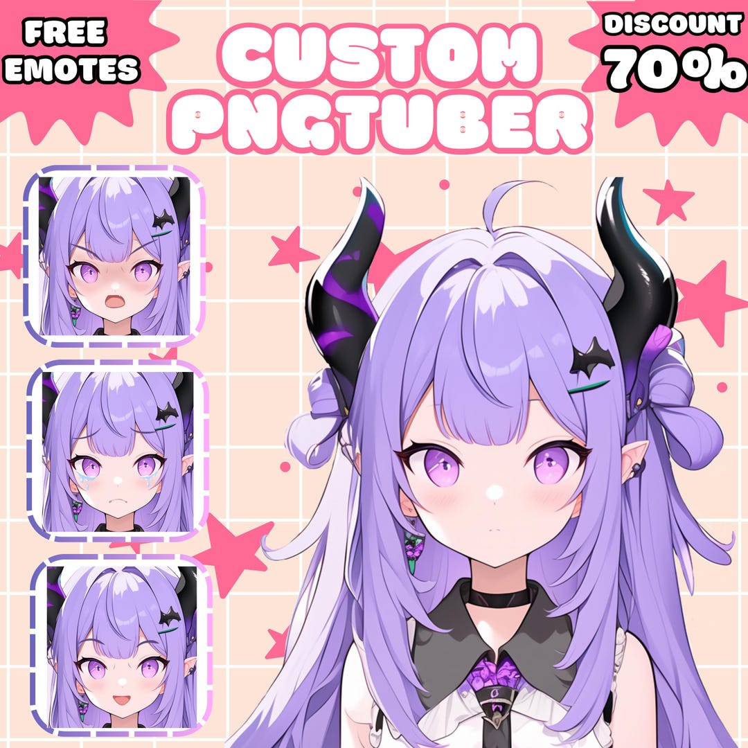 Custom Pngtuber Chibi, Pngtuber Model, Chibi Emotes, Discord Twitch ...