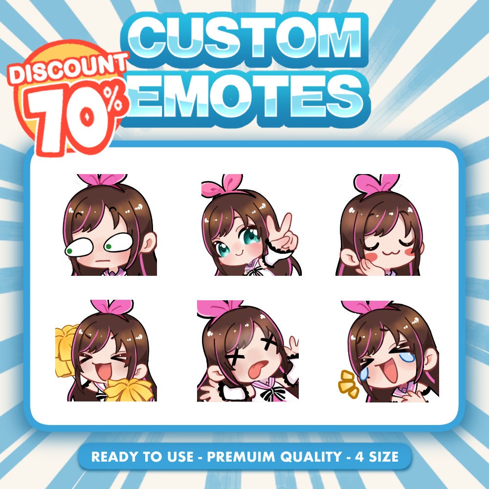 CUSTOM EMOTES, Twitch Emotes, Kick Emotes, Vtuber Emotes, Pngtuber ...