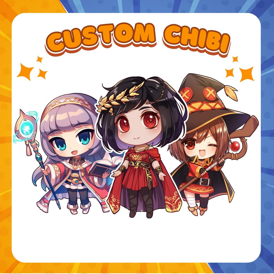 Custom Chibi Anime Chibi Character Chibi Logo Cute Chibi Chibi Emotes ...