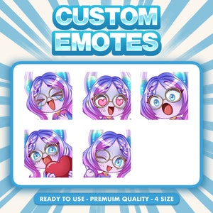 CUSTOM EMOTES, Twitch Emotes, Kick Emotes, Vtuber Emotes, Pngtuber ...