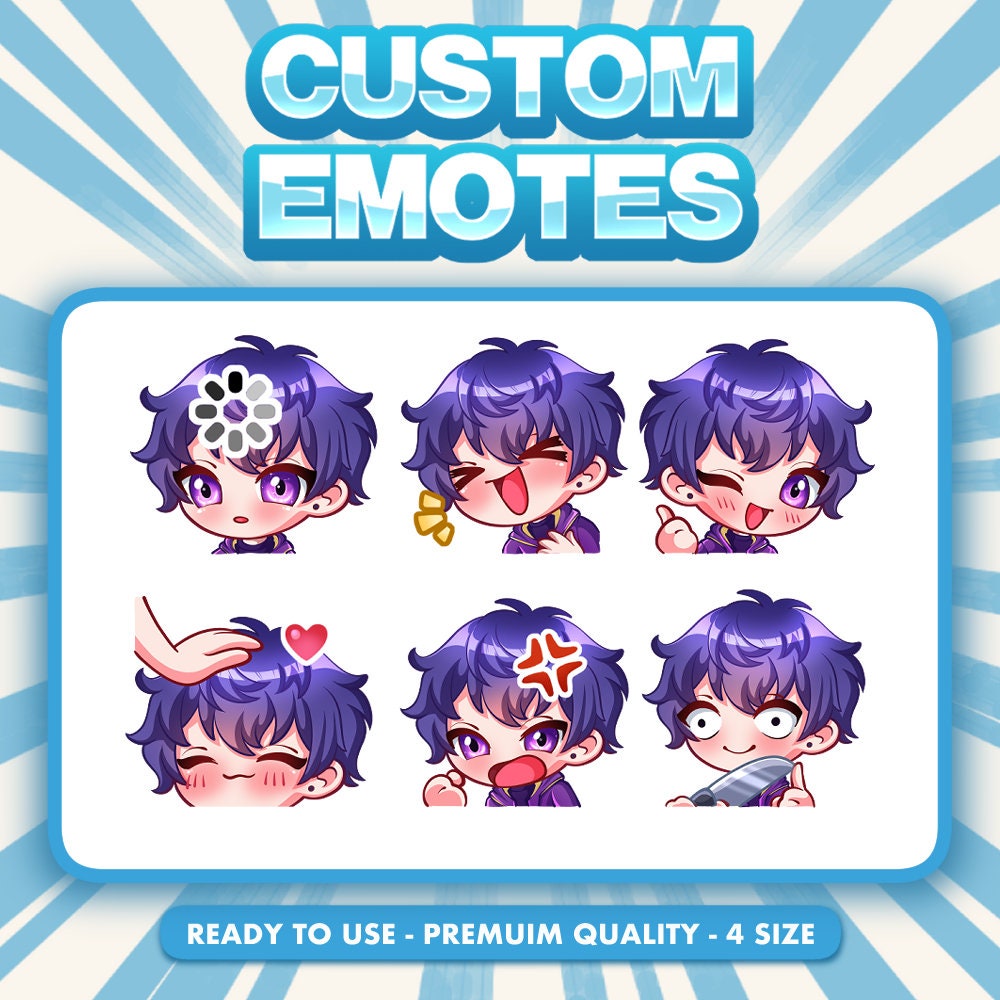 CUSTOM EMOTES, Twitch Emotes, Kick Emotes, Vtuber Emotes, Pngtuber ...