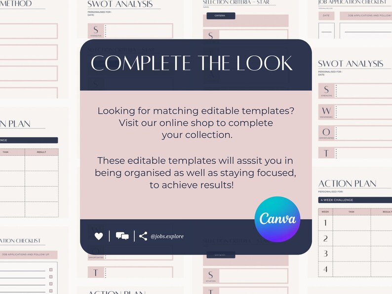 STAR Method Selection Criteria Template / Canva Template / - Etsy