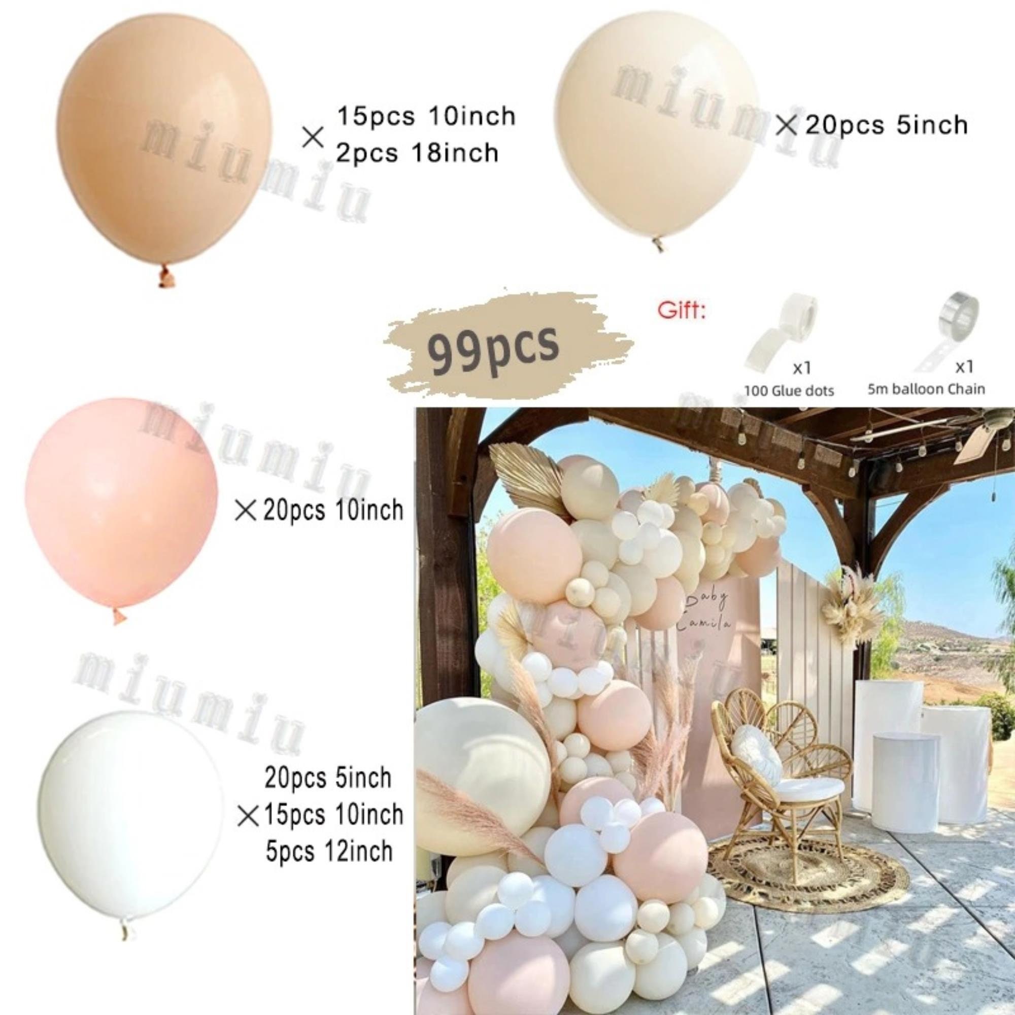 99pcs Rose Apricot Balloon Garland Arch Kit Wedding Birthday - Etsy Canada