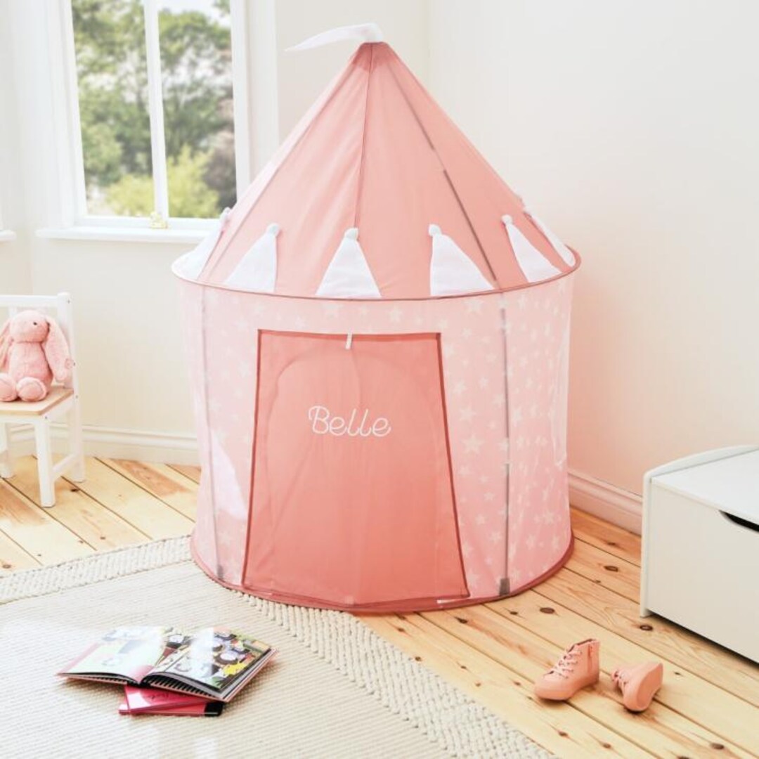 Personalized Kids Concept Star Play Tent Custom Toddler Pink Grey ...
