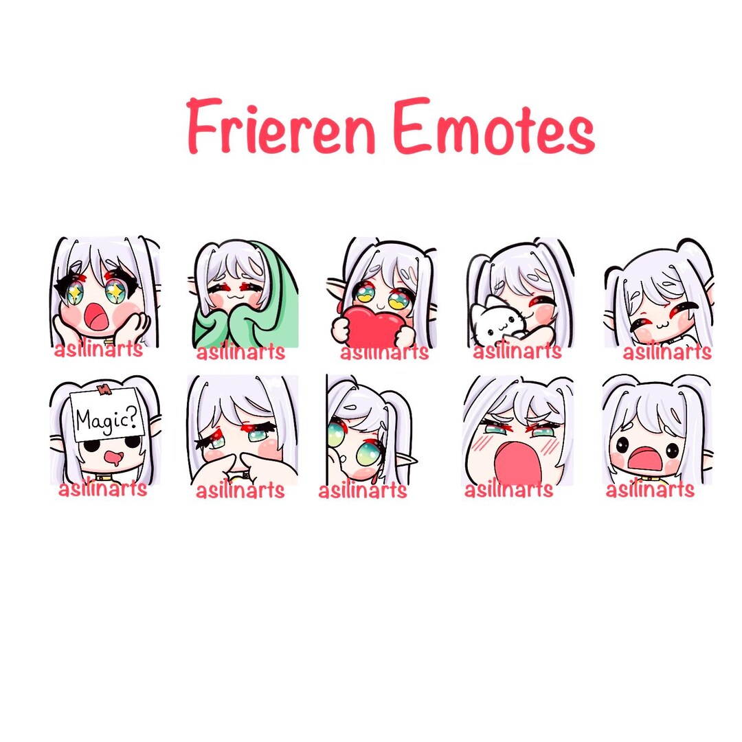 Frieren Twitch/discord Emotes - Etsy