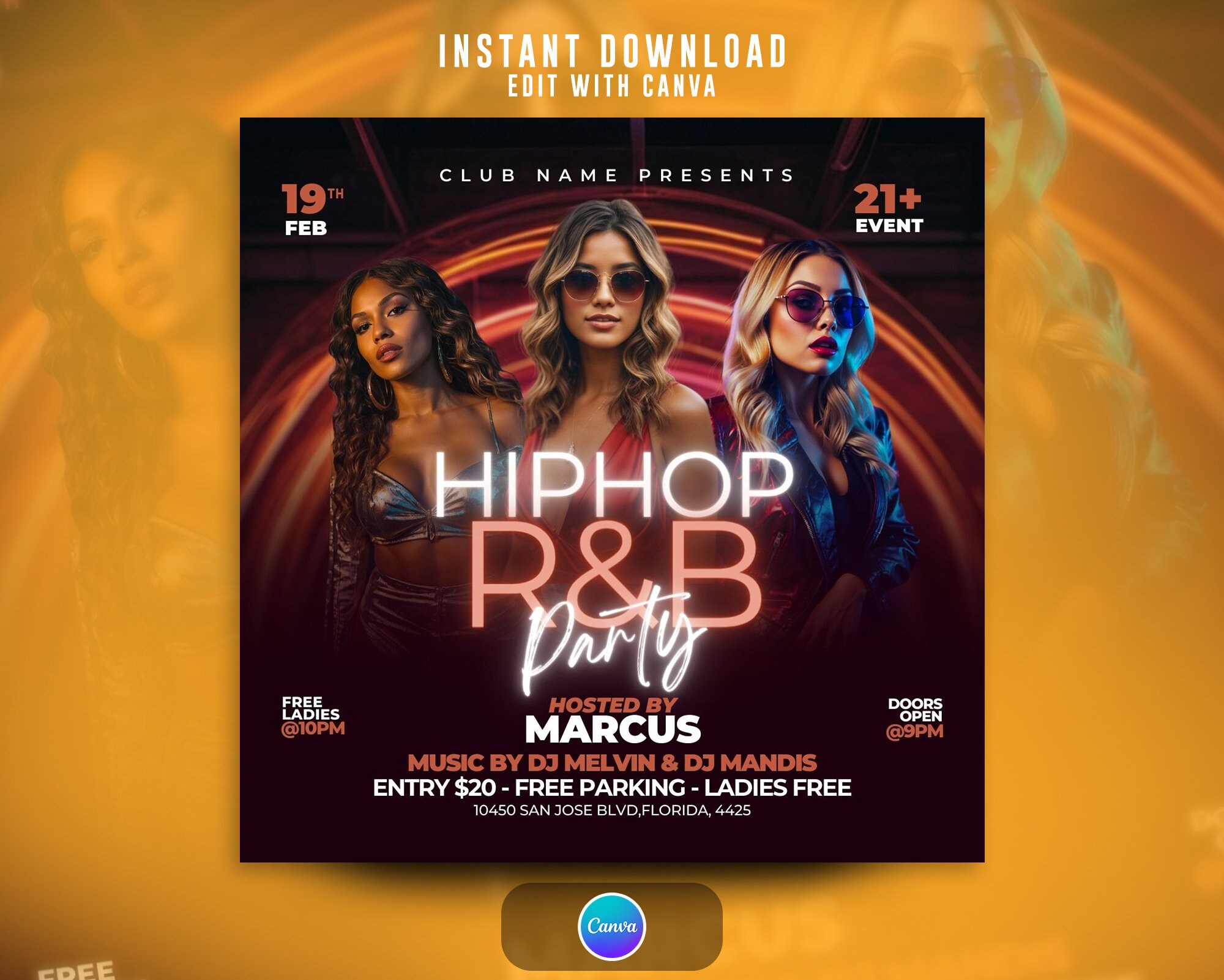 Editable Hip-hop Vs. R&B Party Flyer, Hip Hop RNB Flyer | Hiphop Canva ...