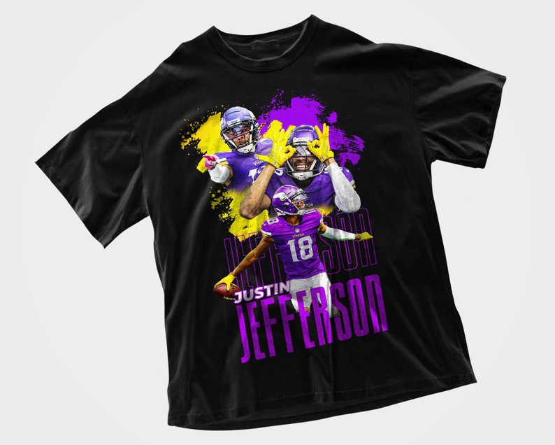 Justin Jefferson Shirt Design. PNG Digital. Instant Download and Ready ...