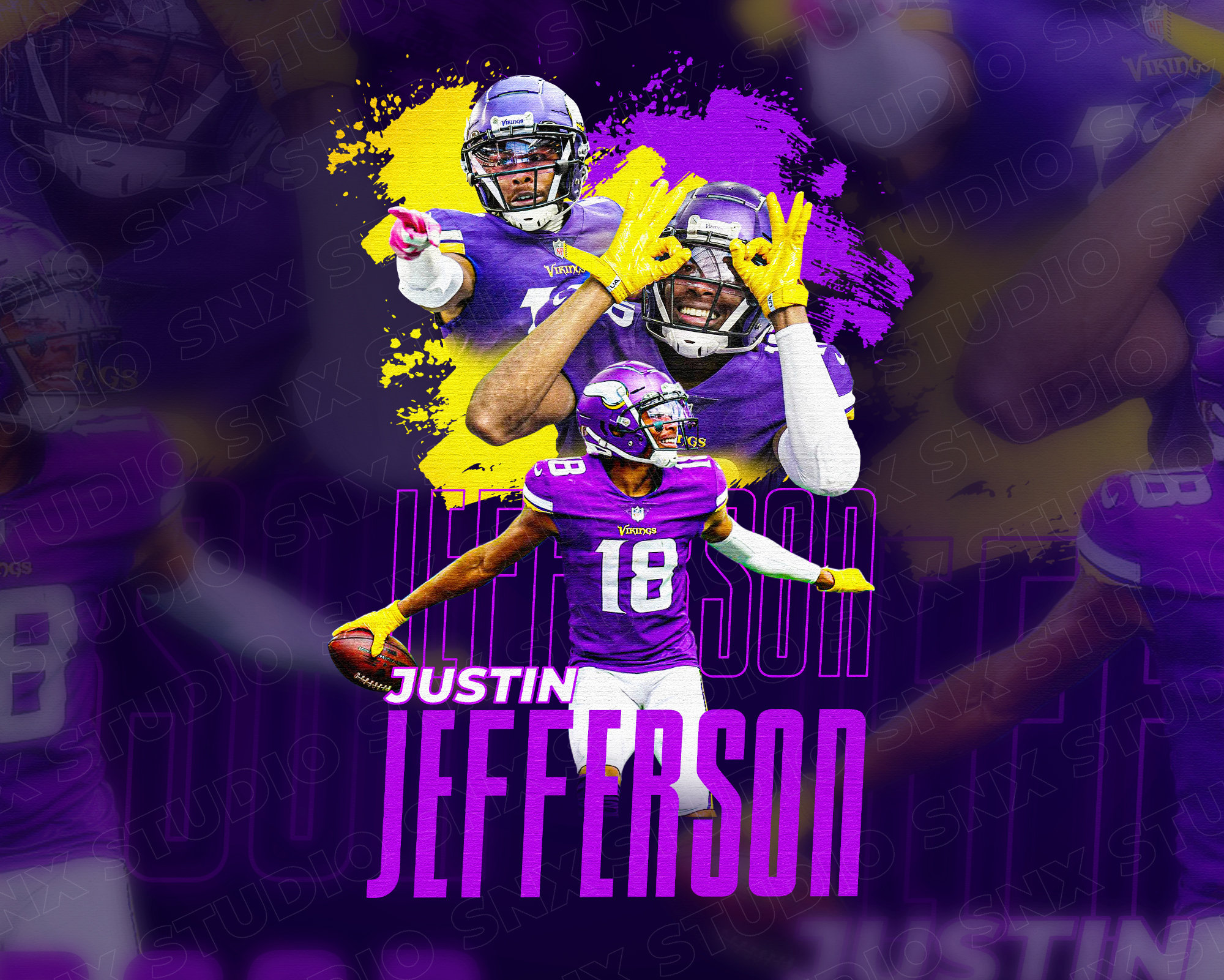 Justin Jefferson Shirt Design. PNG Digital. Instant Download and Ready ...