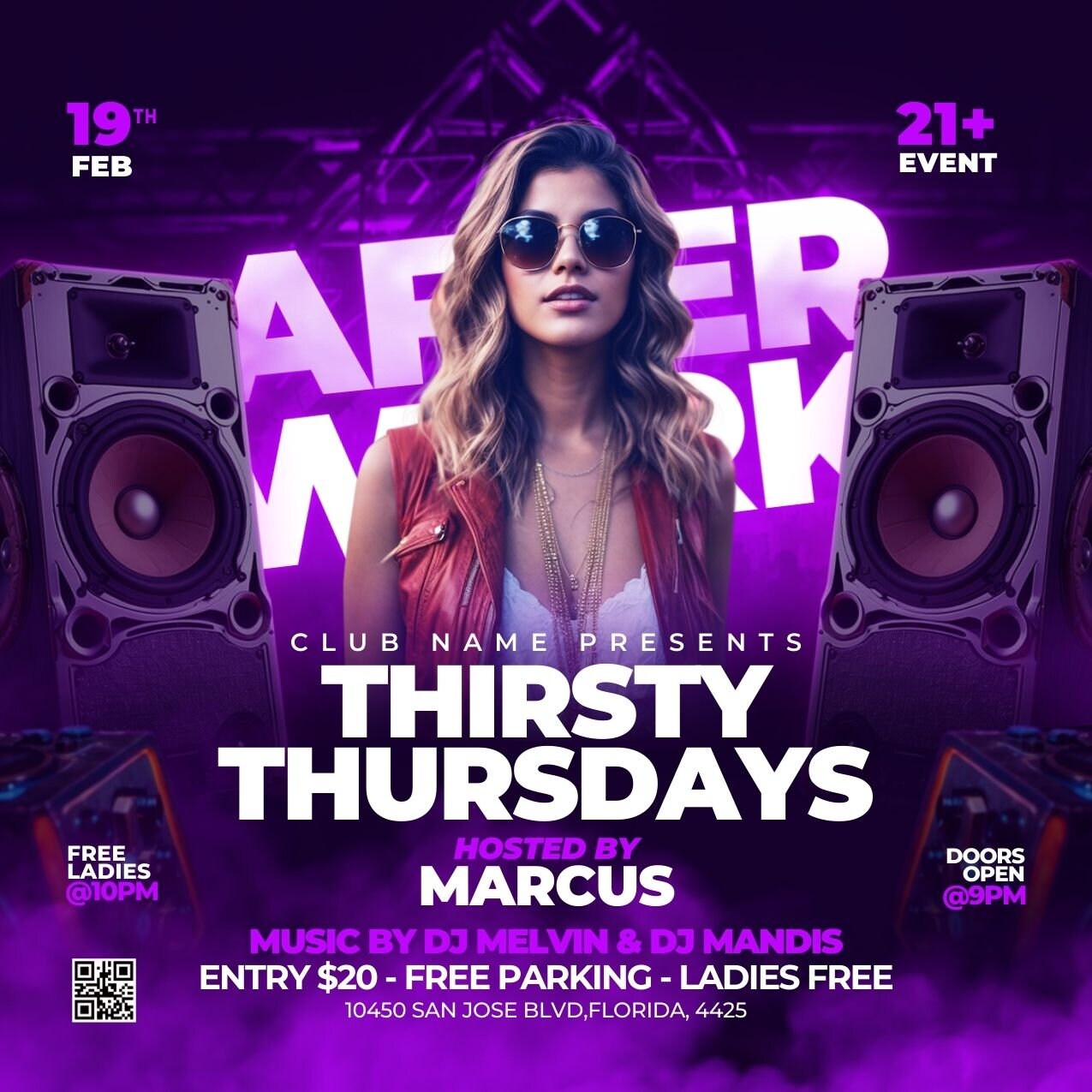 Thirsty Thursday Party Flyer, Instant Edit on Cava - Etsy