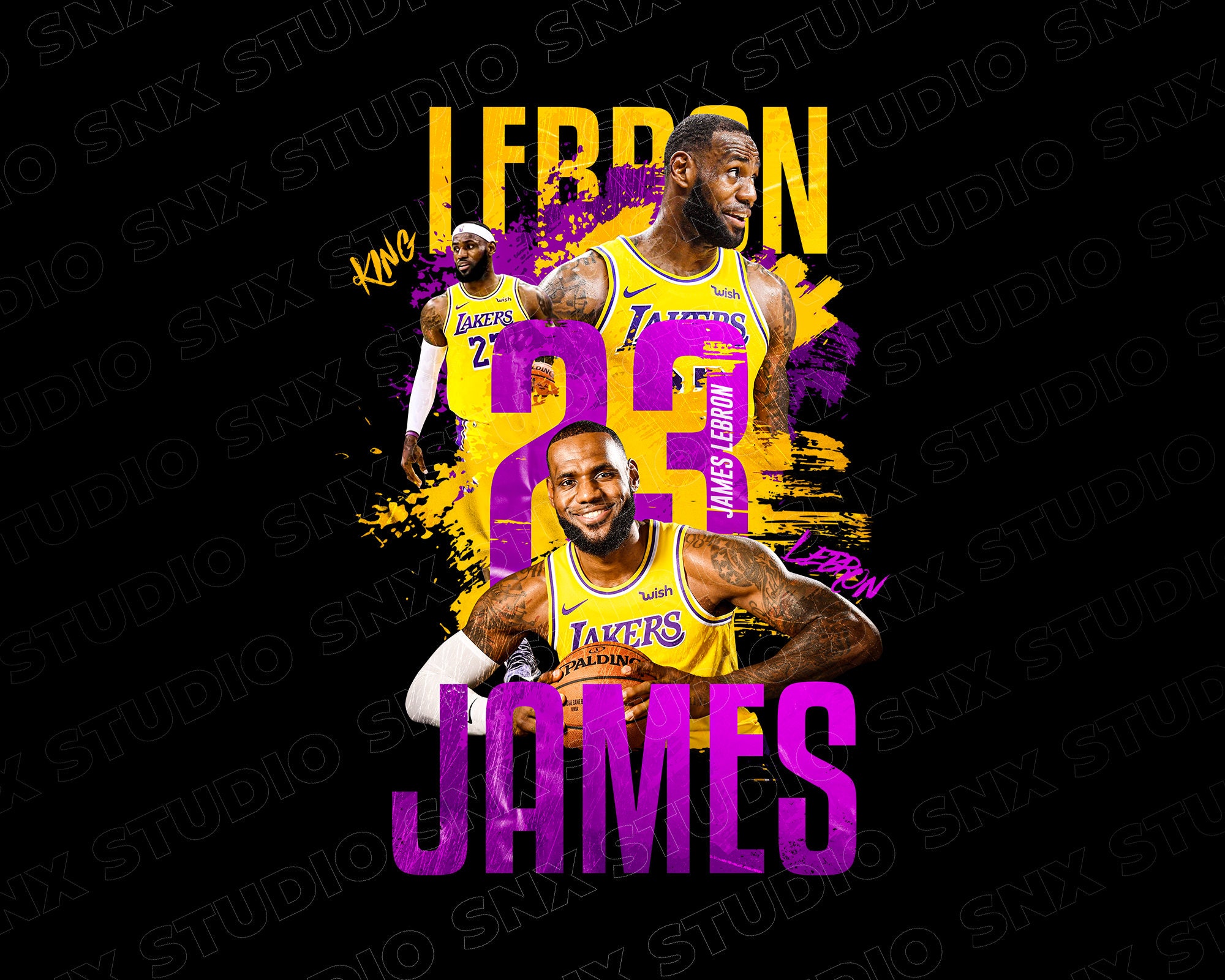 Lebron James Design PNG for DTF DTG Sublimation Digital Print Transfer ...