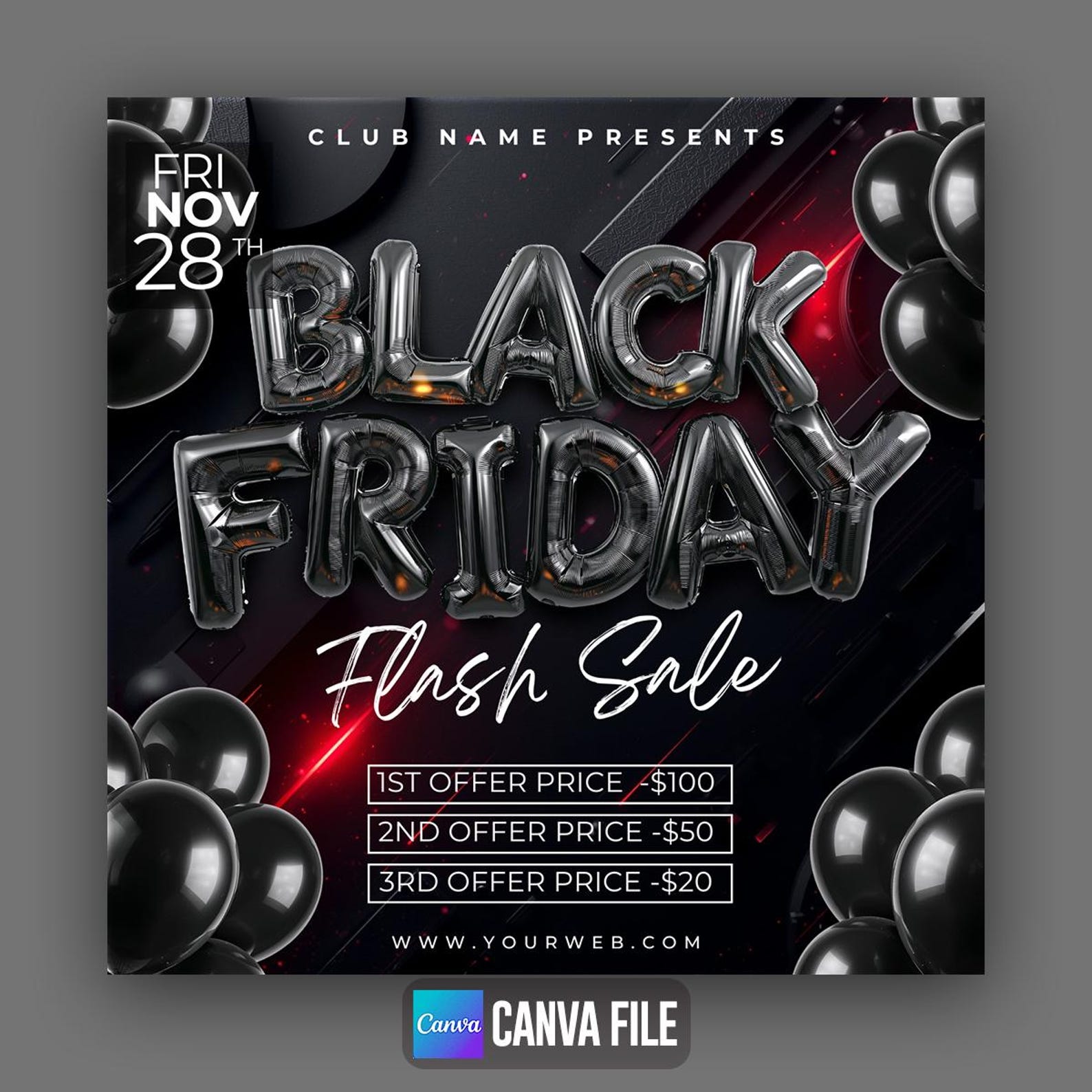 Beauty Black Friday Flyer Template (canva File - Etsy