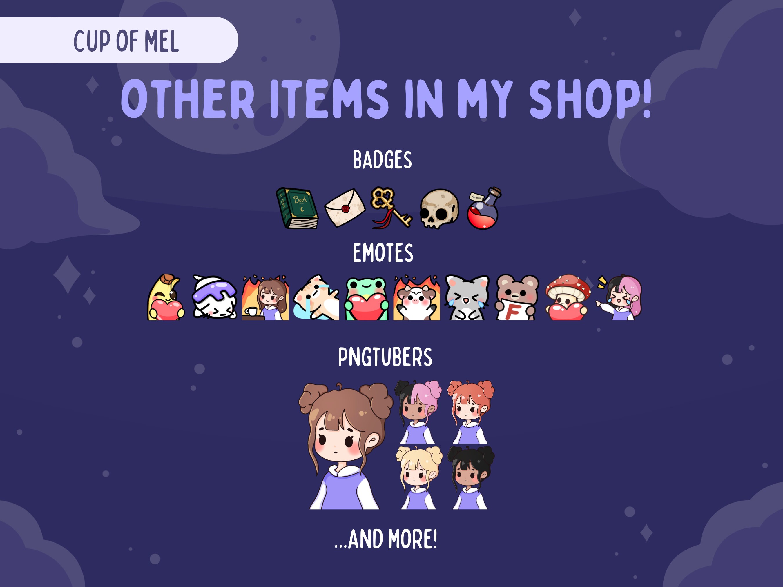 Black Hair Medium/dark Skin Chibi Anime Pngtuber - Etsy