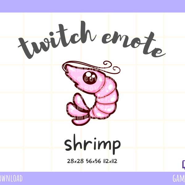Twitch Shrimp Emote - Etsy UK