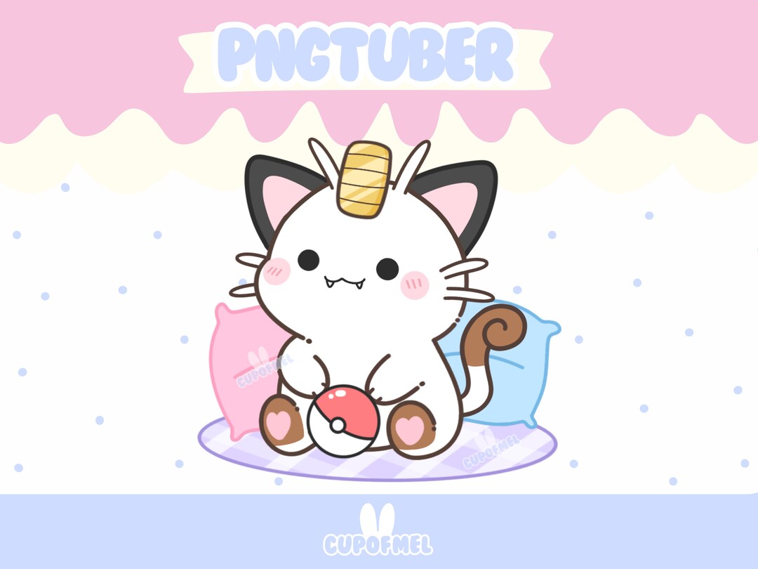 Cute Cosy Meow Poke Cat Pngtuber - Etsy