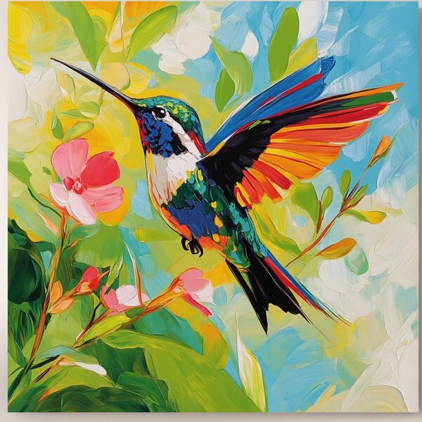 Painted Hummingbird - Etsy