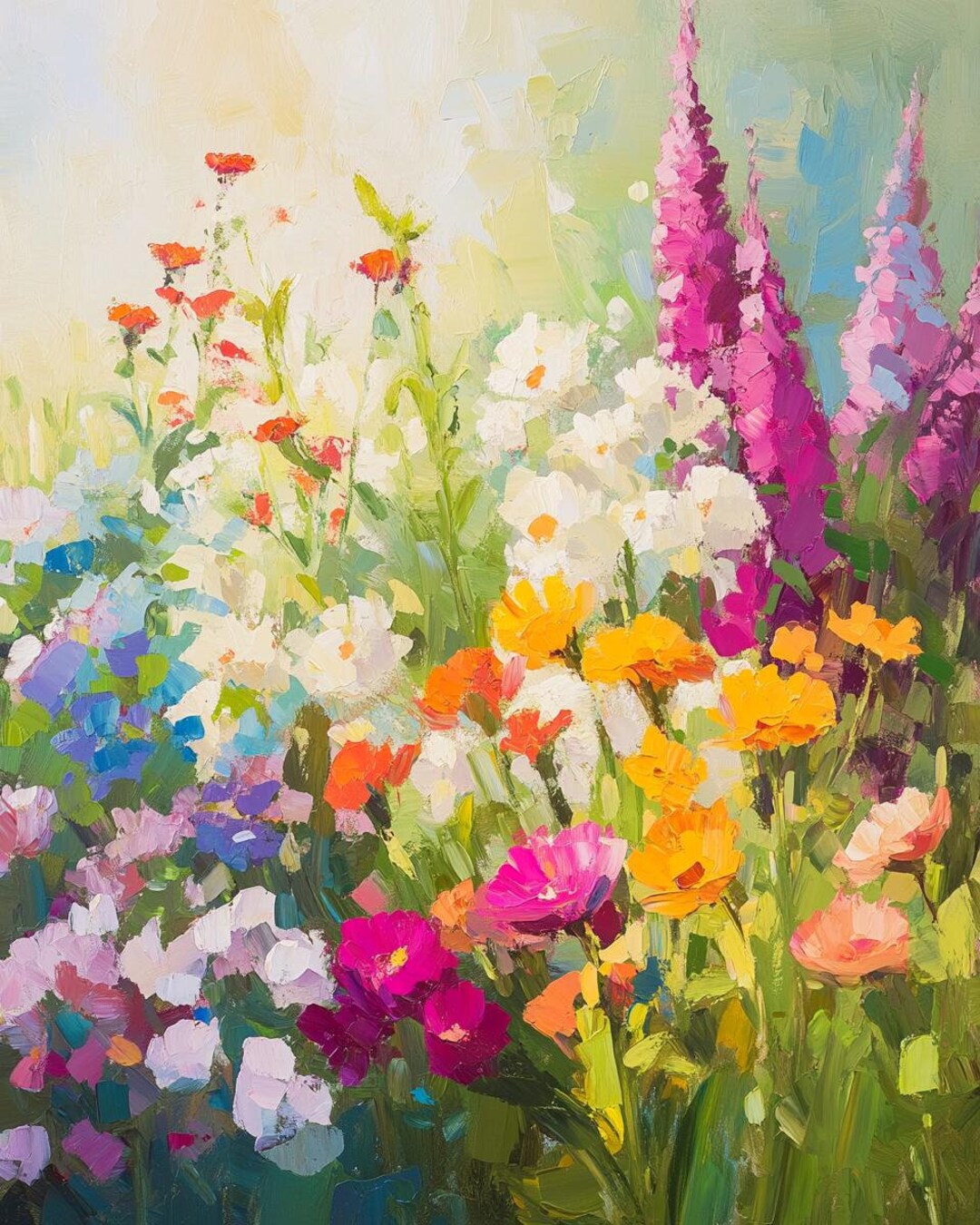 Floral Garden Paint by Numbers Kit: Relaxing DIY Wall Art - Etsy