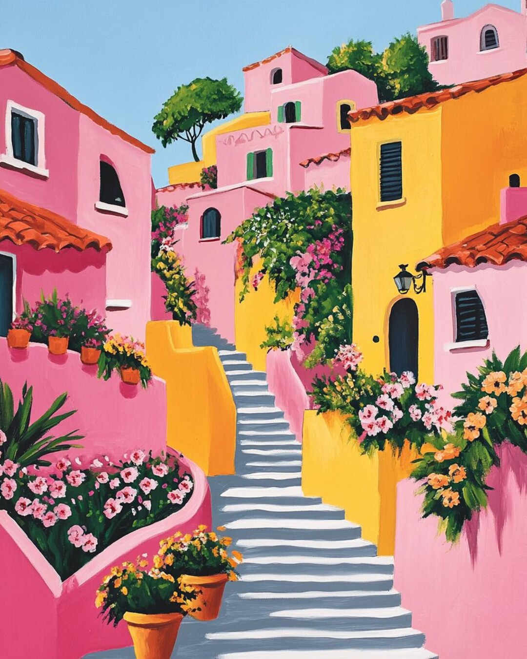 Minimalist Paint by Numbers, Abstract Art, Mediterranean Landscape ...