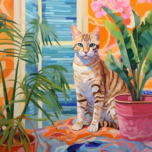 Cat Paint by Numbers,adult Diy Kits,wall Decor,diy, Framed Paint by ...