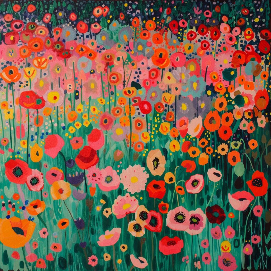 Stunning Poppies Paint by Numbers,diy Gift, Wall Art,home Decor, Paint ...