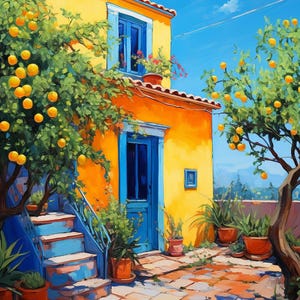 Citrus Backyard Paint by Numbers Lemon Tree,paint by Numbers Kit for ...