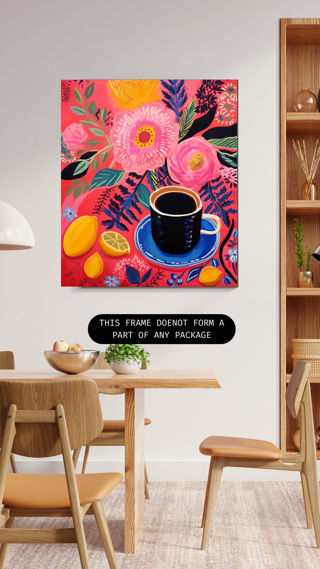 Boho Floral PAINT by NUMBER Kit for Adults, Gifts for Coffee Lover, DIY ...