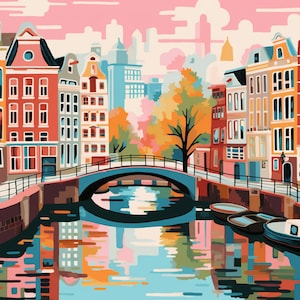 Amsterdam Malen nach Zahlen Kit Anfänger Modernes Malen nach - Etsy.de