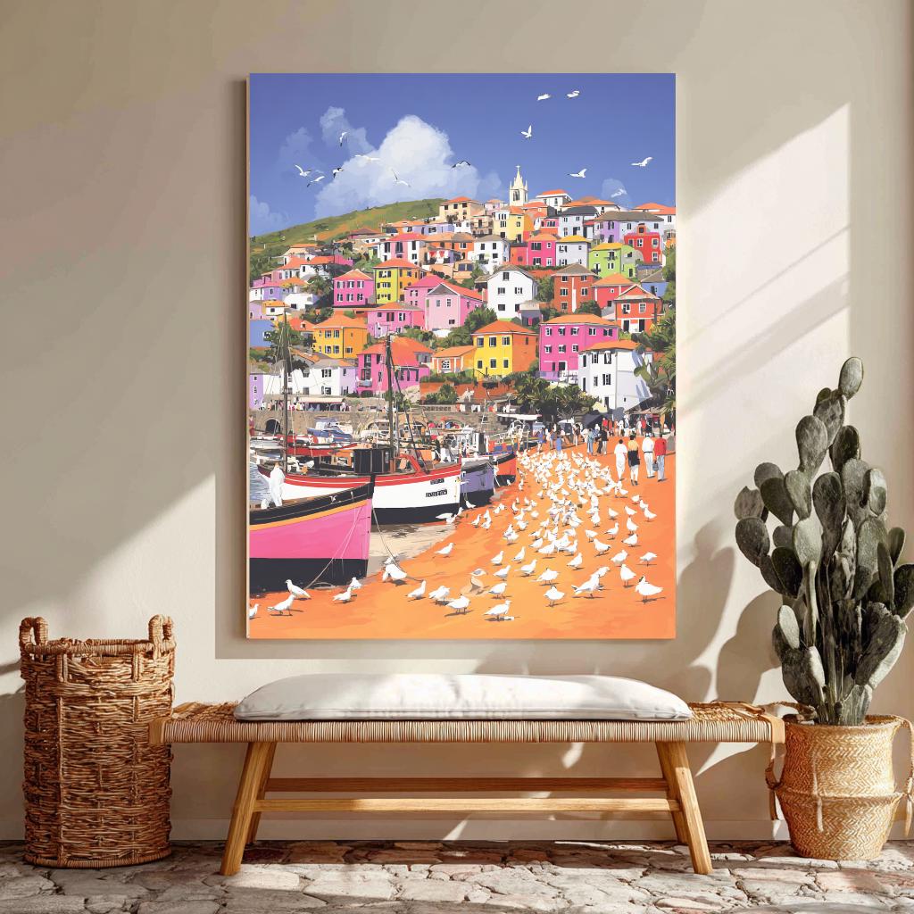 Ocean Beach Paint by Numbers Kit: DIY Wall Art for Adults Blue Coastal ...