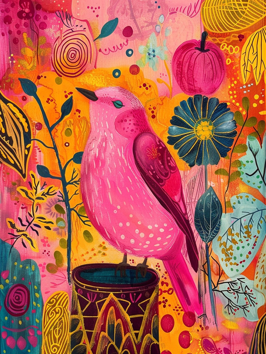 Robin Bird Paint by Numbers, DIY Kits, Wall Decor, Thoughtful Gifts - Etsy