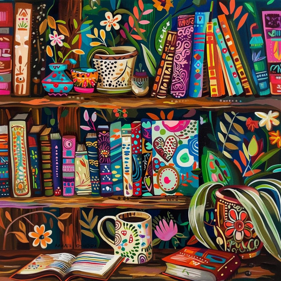 Bookshelf Paint by Numbers - Etsy Australia