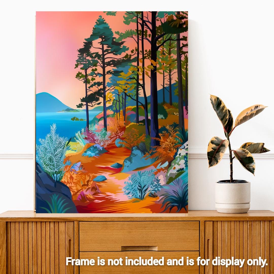 Lakeside Forest Paint by Numbers Kit: Beginner DIY Acrylic Painting - Etsy