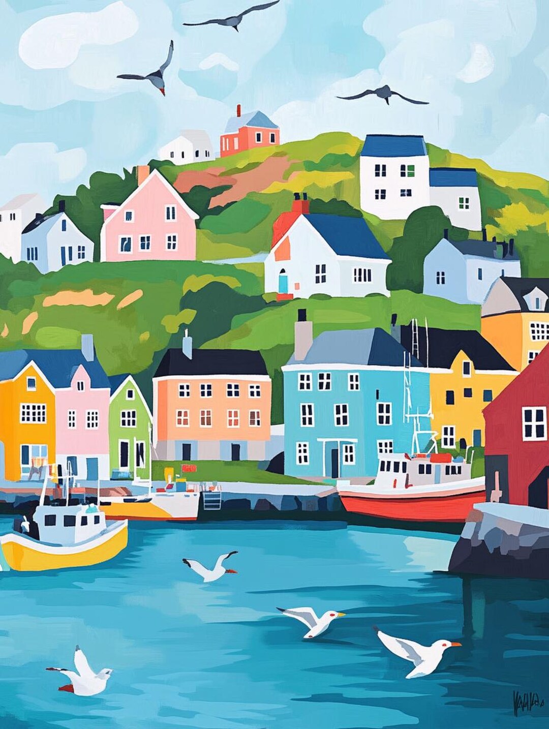 Coastal Paint by Numbers,easy Beginners Paint by Numbers,ocean Seaside ...