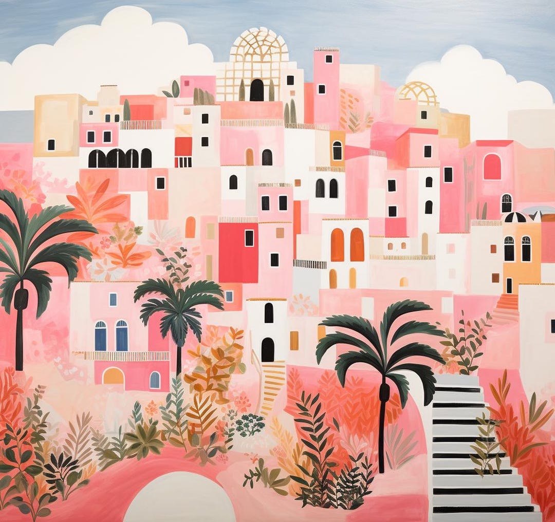 Paint by Numbers Landscape Very Pretty Pink,paint by Numbers,diy Kit ...