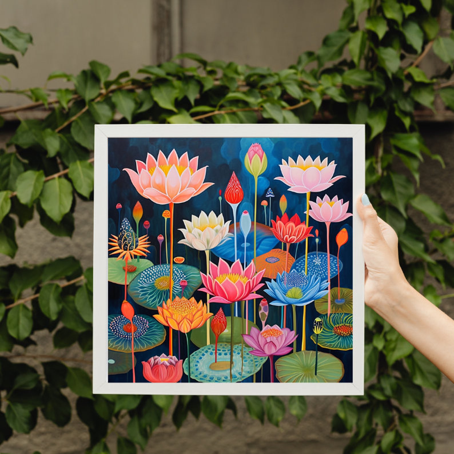 Lotus Pond Paint by Numbers Kit: Beginner DIY Zen Decor - Etsy