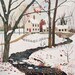 Vintage Winter Village Paint by Numbers Kit: Beginner DIY Snowfall ...