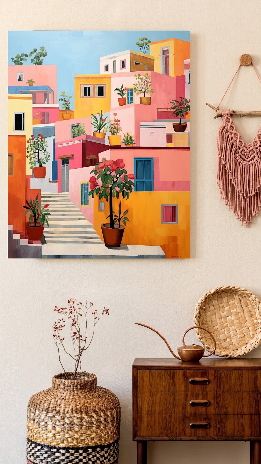 Pink Lemonade Promenade Paint by Numbers Kit: DIY Acrylic Landscape Art ...