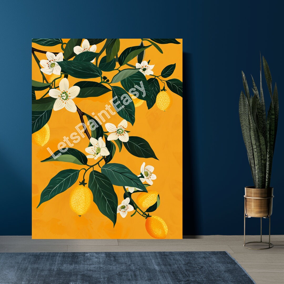 Lemons Paint by Numbers, Easy Paint by Numbers for Adults, Beginners ...